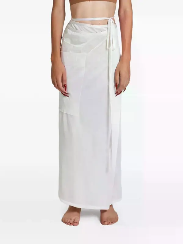 ROT Silk Pareo Skirt - Neutrals