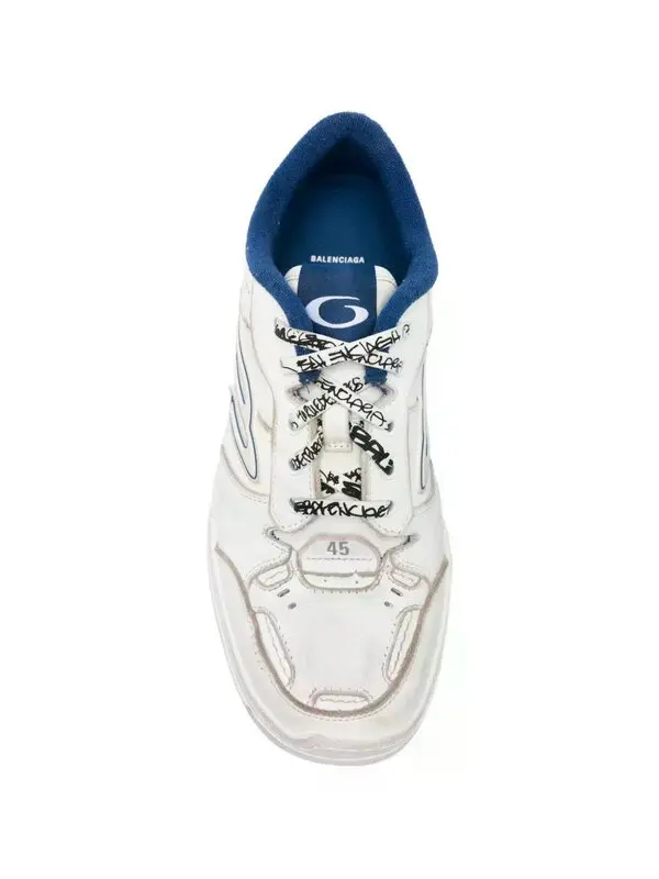 Balenciaga Hamptons Lace-up Sneakers - White
