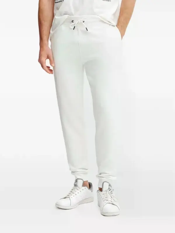 Guess Logo-patch Drawstring Track Pants - White