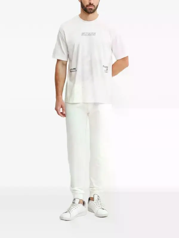 Guess Logo-patch Drawstring Track Pants - White