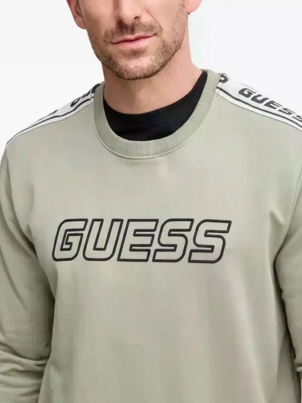 Guess Logo-print Side-stripe Sweater