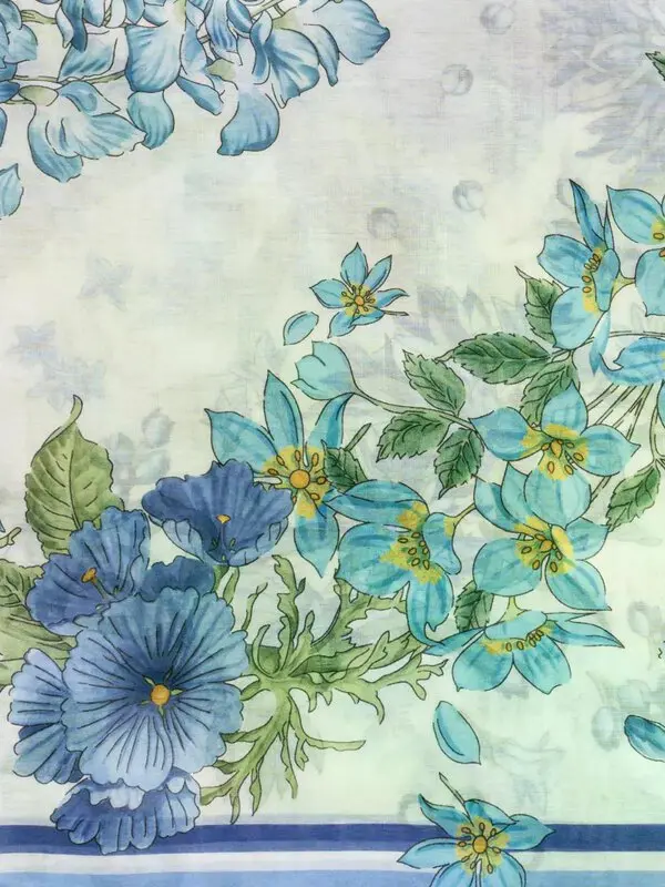 FERRAGAMO Floral-print Fringed Scarf