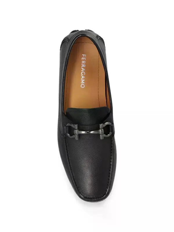 FERRAGAMO Parigi Leather Loafers - Black