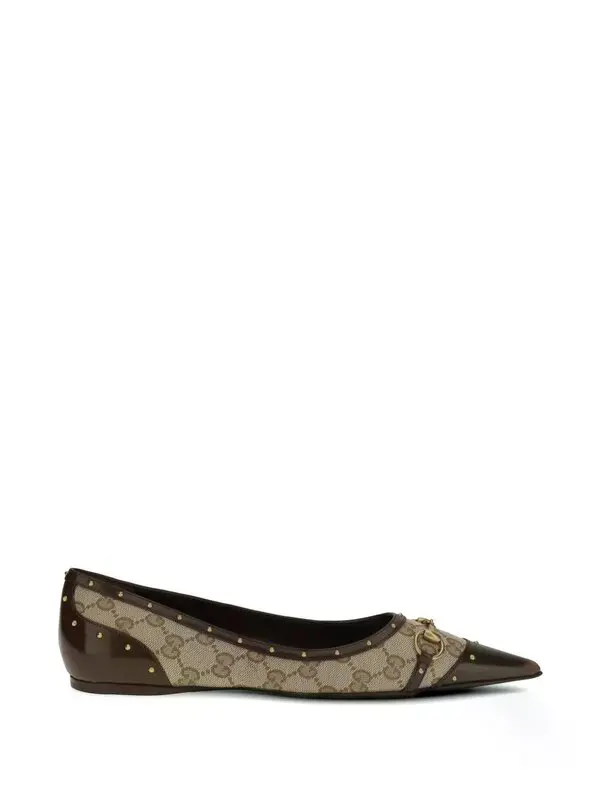 Gucci Horsebit Studded Ballet Flats