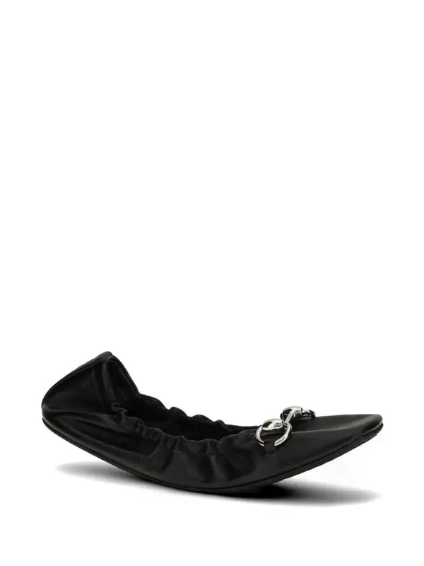Gucci Prima Leather Ballet Flats