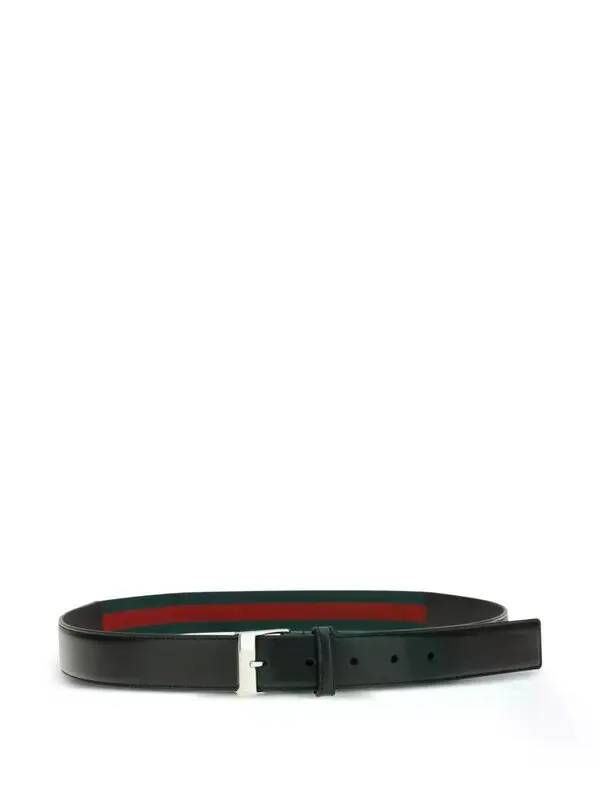 Gucci Web-stripe Leather Belt