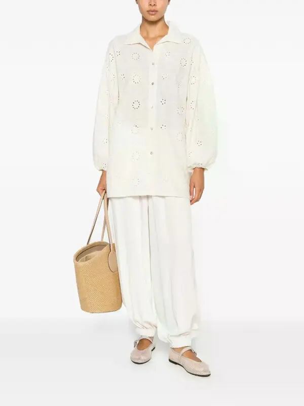 COTAZUR Broderie Anglaise Sequin Embellished Shirt