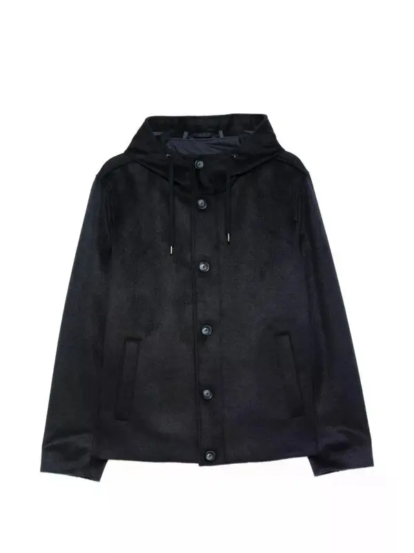 Herno Hooded Button-fastening Jacket