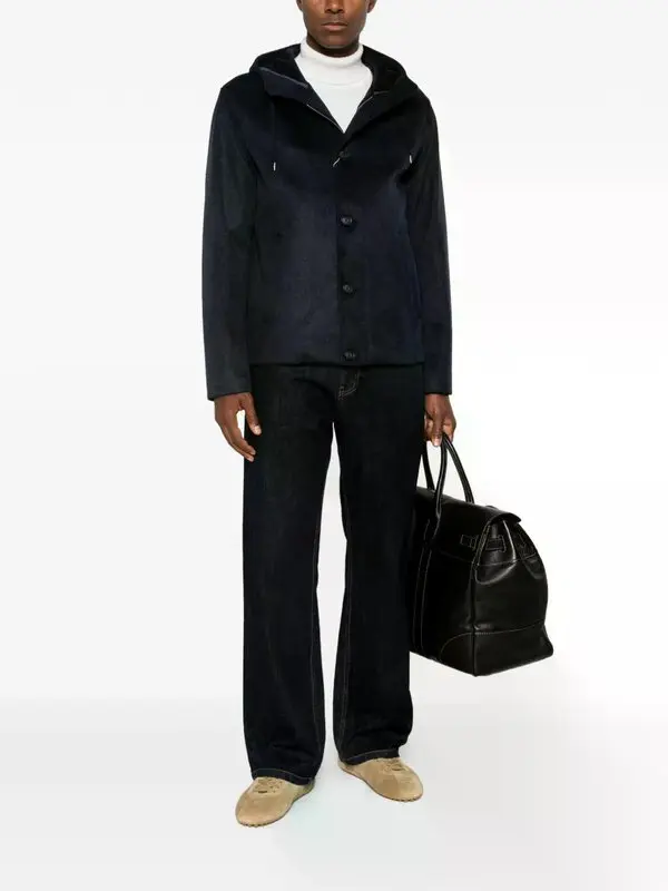 Herno Hooded Button-fastening Jacket