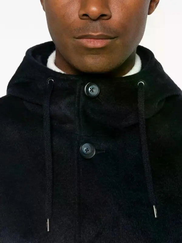 Herno Hooded Button-fastening Jacket