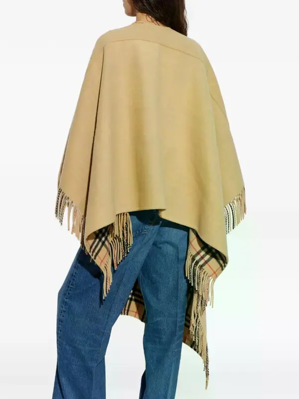 Burberry Fringe-trim Reversible Cape