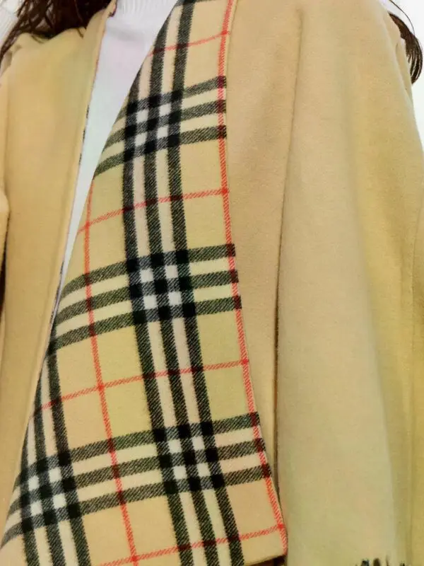 Burberry Fringe-trim Reversible Cape