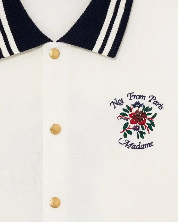Drole De Monsieur Drôle De Chemise Piquée Slogan Rose Shirt - Off White