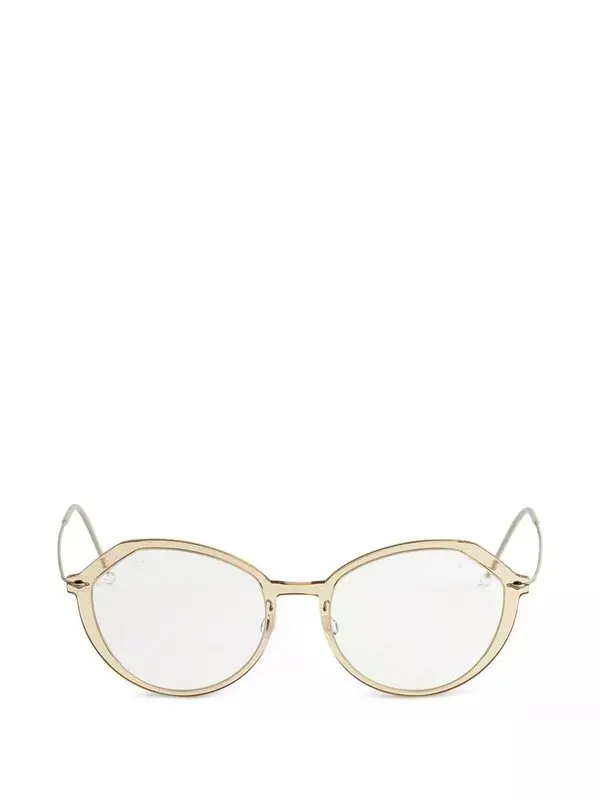 LINDBERG Geometric Frame Titanium Eyeglasses - Neutrals