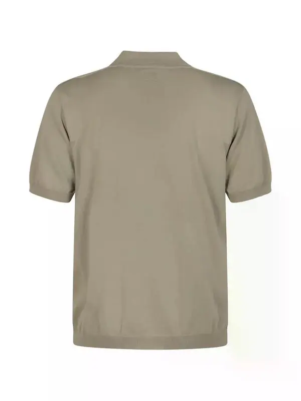 C.P. COMPANY Logo-patch Knitted Polo Shirt