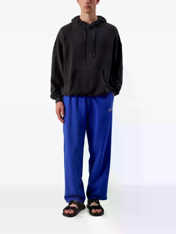 American Vintage Plizzy Logo-print Track Pants - Blue