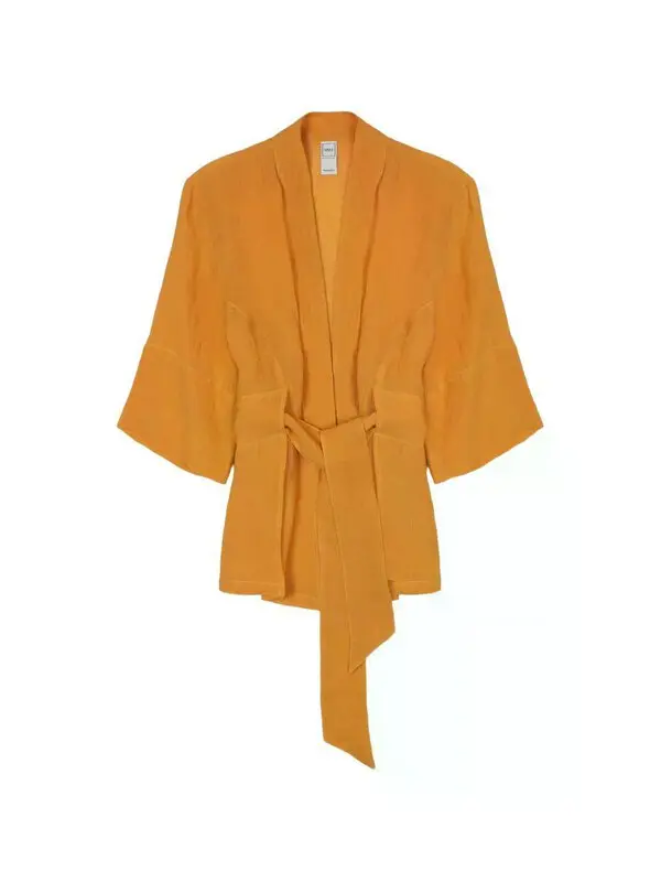 120% Lino Belted Kimono Jacket