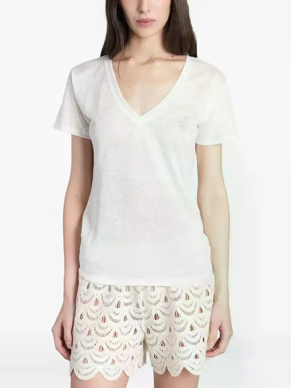MC2 SAINT BARTH Eloise Linen T-shirt - White