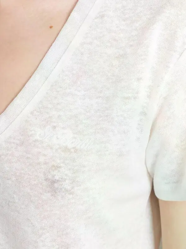 MC2 SAINT BARTH Eloise Linen T-shirt - White
