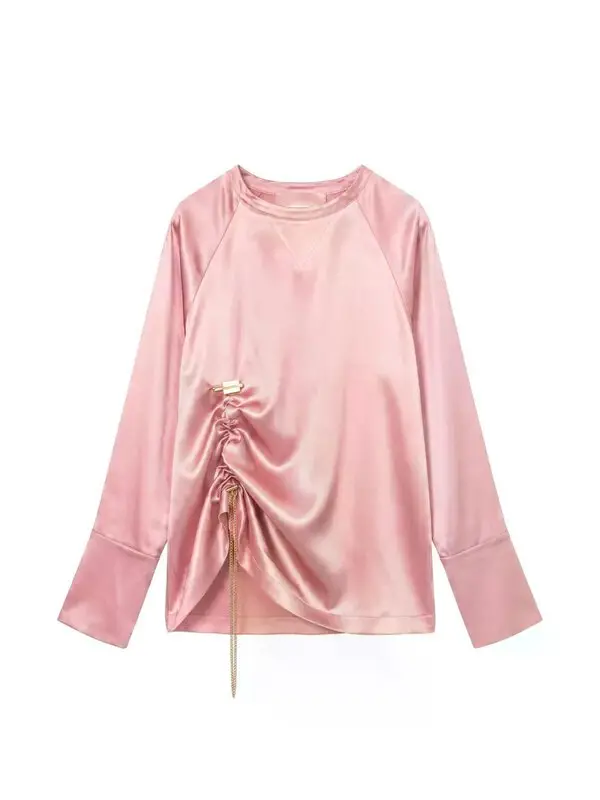 DANAMÉ Ruched Chain-detail Top