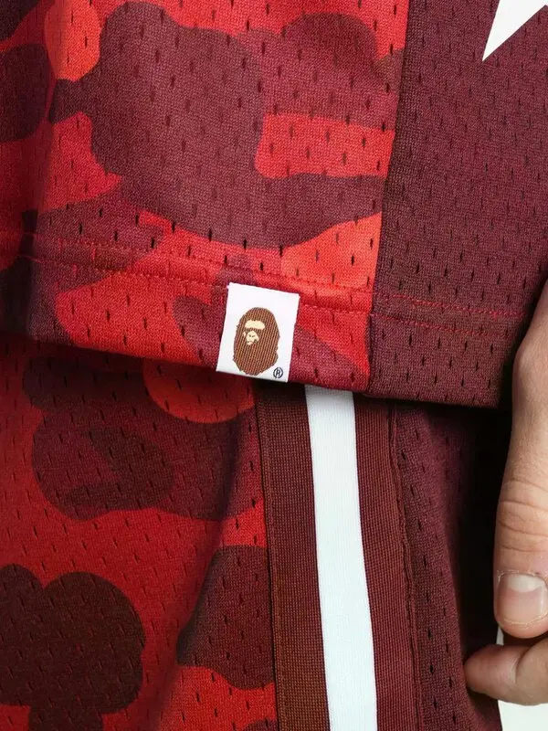 A BATHING APE Camouflage Print Mesh Tank Top