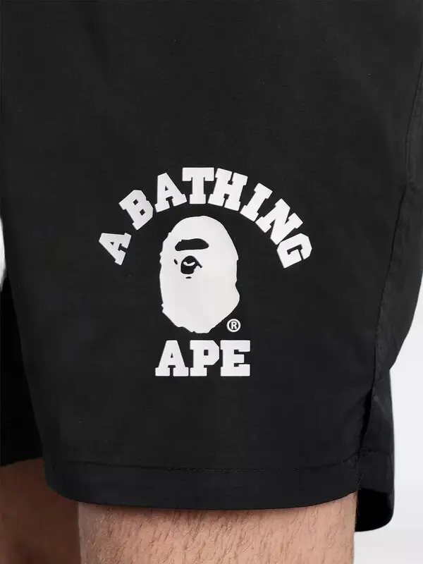 A BATHING APE Ape Head Logo Print Track Shorts