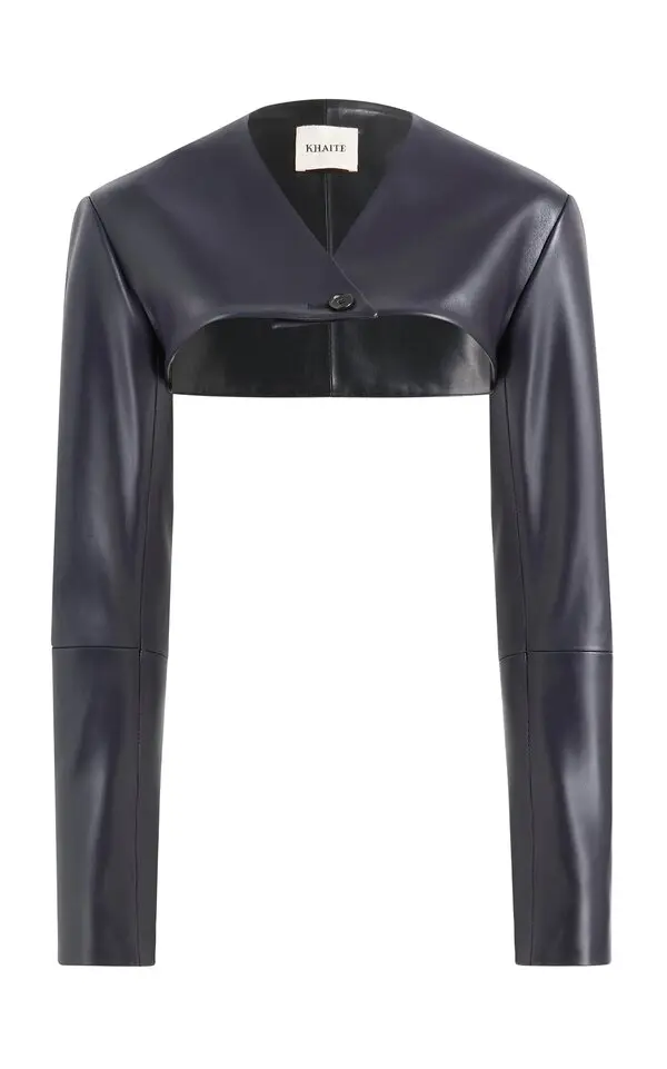 Khaite Onno Plonge" Leather Jacket