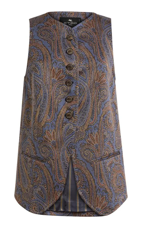 Etro Printed Cotton-blend Vest