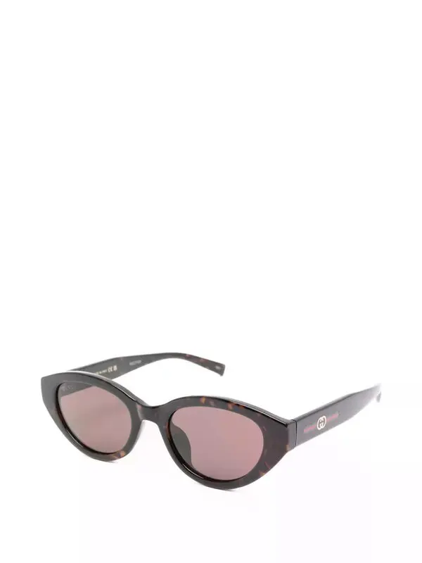 Gucci Tortoiseshell-effect Interlocking G Sunglasses - Brown
