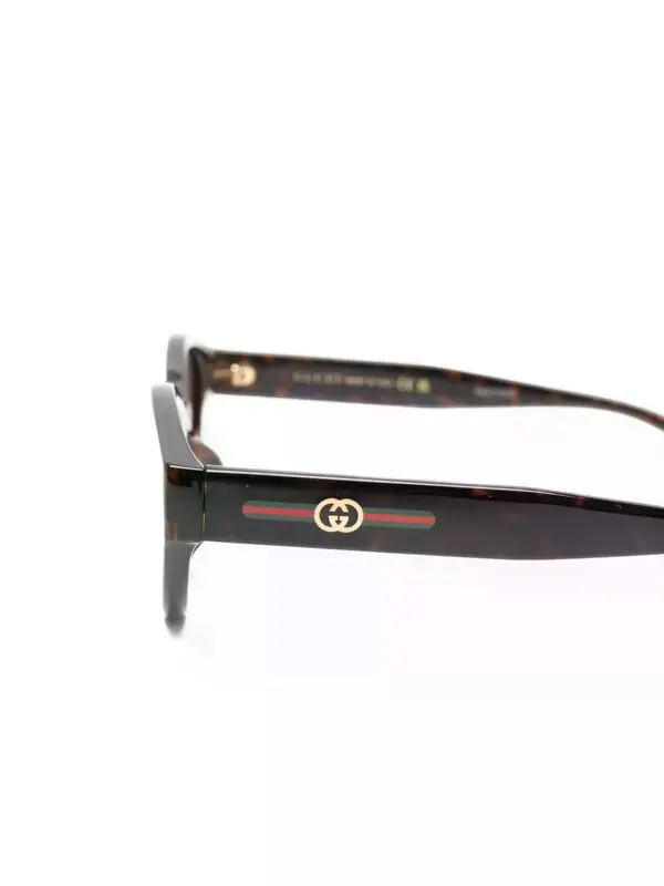 Gucci Tortoiseshell-effect Interlocking G Sunglasses