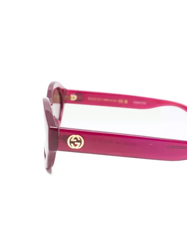 Gucci Interlocking G Oval-frame Sunglasses