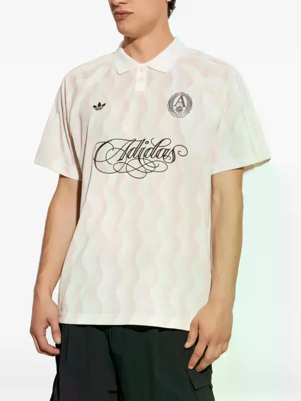 Adidas Summer Glow Wavy-print Polo Shirt