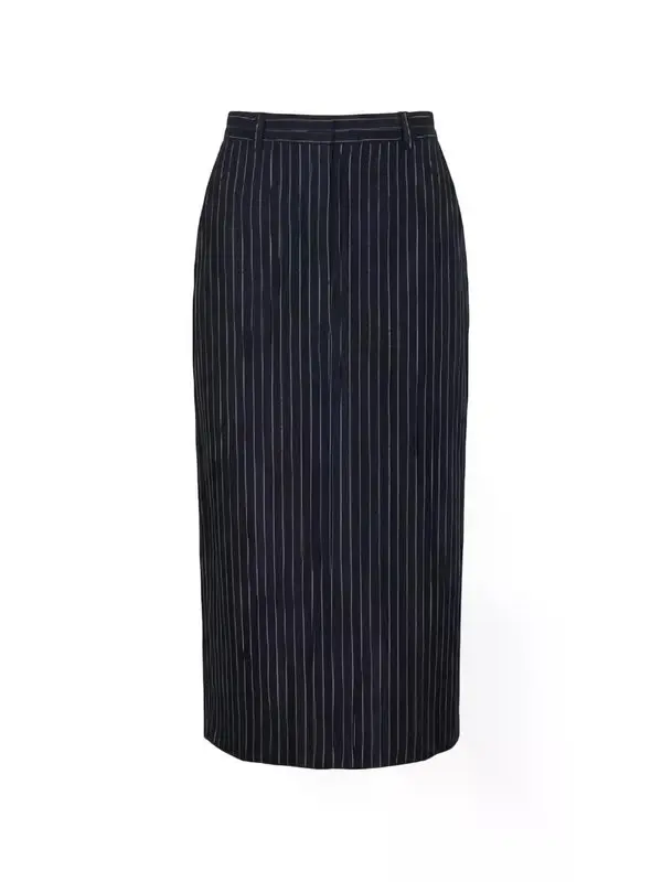 Pinko Pinstripe Pattern Pencil Maxi Skirt