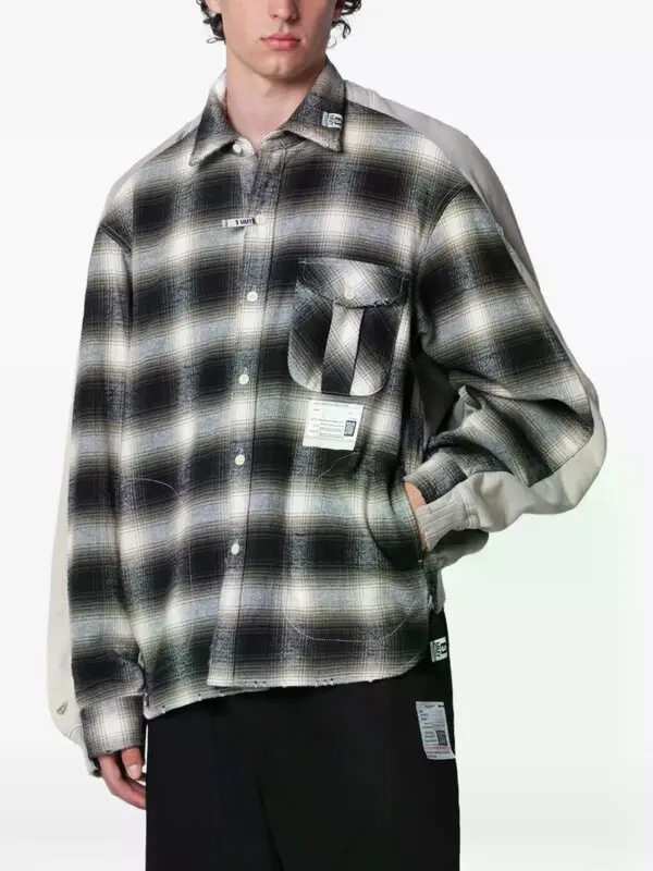 Mihara Yasuhiro Check-pattern Panelled Jacket