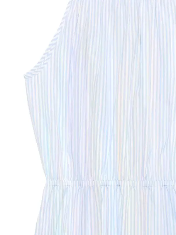 CRIDA MILANO Taormina Striped Halterneck Midi Dress