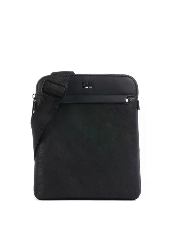 BOSS Ray Monogram Messenger Bag - Black