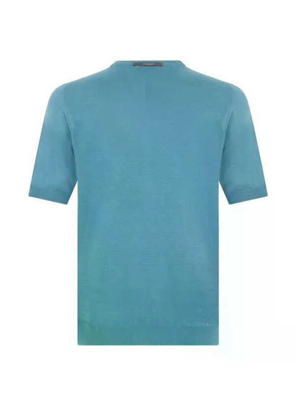 Fedeli Short-sleeve Crew-neck T-shirt - Blue