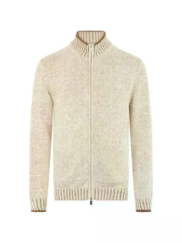 Fedeli Zip-up High-neck Cardigan