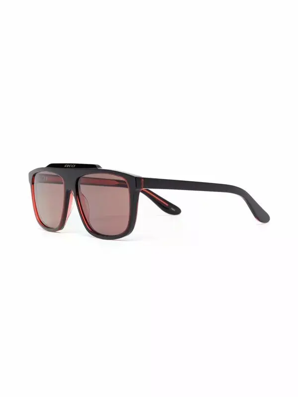 Gucci Pilot Frame Sunglasses - Red