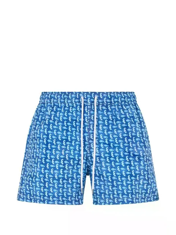 Fedeli Marine Print Swim Shorts
