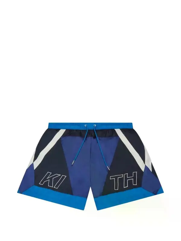 Kith Turbo Color-block Drawstring Shorts - Blue