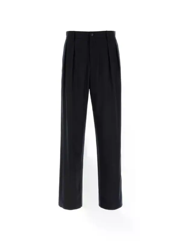 Emporio Armani Pleated Wool Trousers