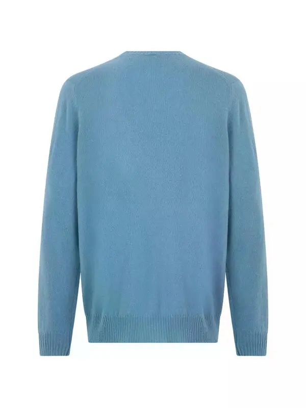 Fedeli Cashmere Round-neck Jumper - Blue
