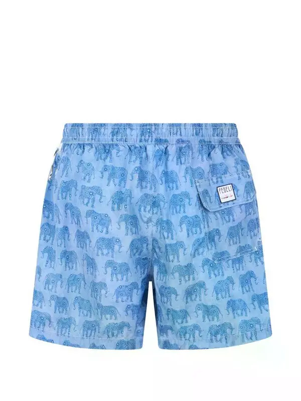Fedeli Elephant Print Swim Shorts