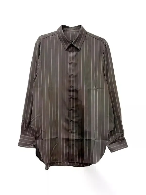 OMAR AFRIDI Ives Striped Long-sleeve Shirt