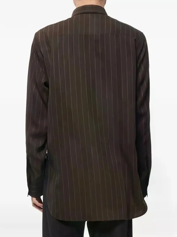 OMAR AFRIDI Ives Striped Long-sleeve Shirt