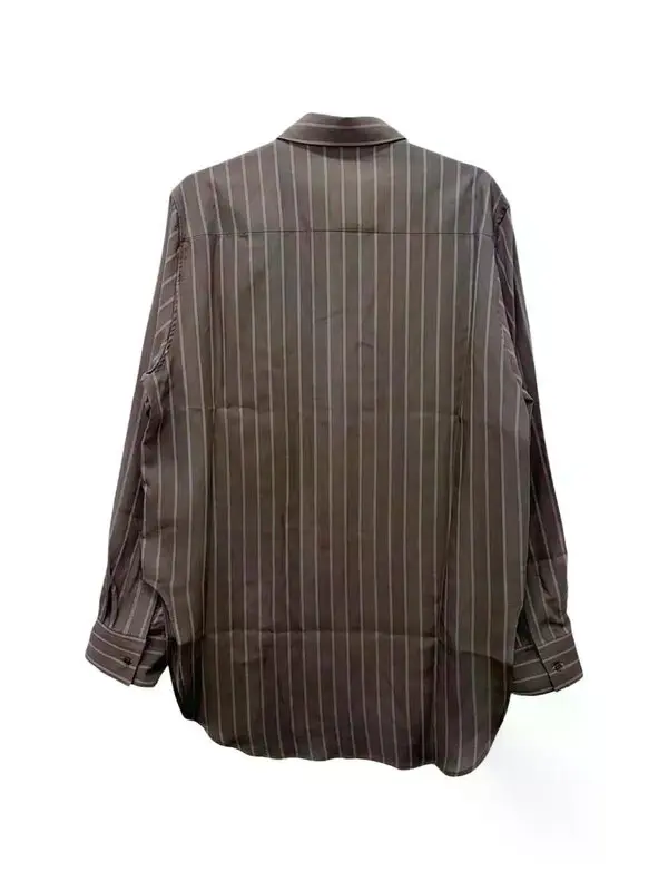 OMAR AFRIDI Ives Striped Long-sleeve Shirt