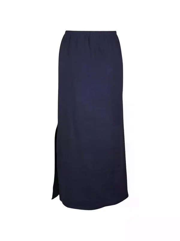 PETER COHEN Side-slit Midi Skirt - Blue