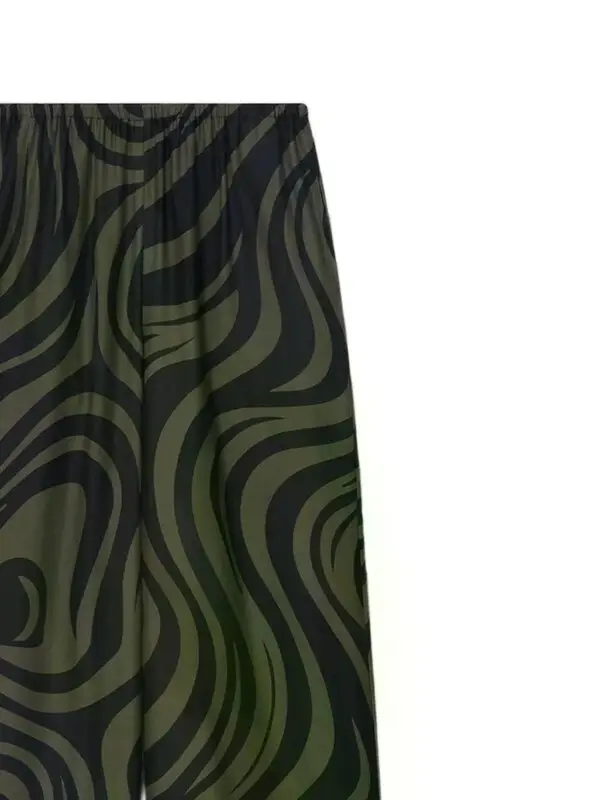 Nanushka Arveen Swirl-print Elasticated-waist Trousers - Black