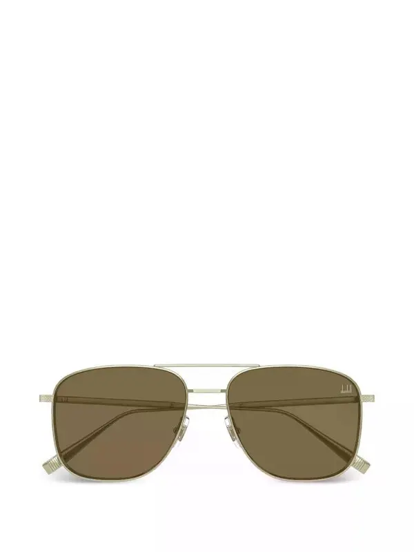 Dunhill Pilot-frame Double-bridge Sunglasses - Gold